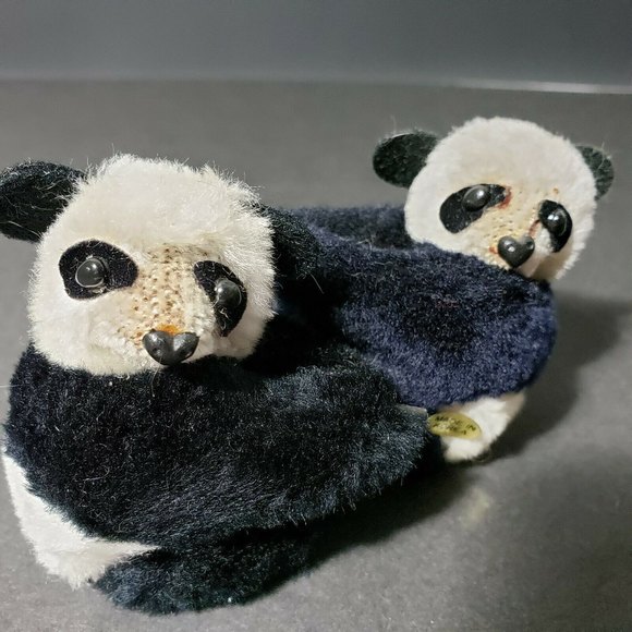 Toys | Vintage Panda Bear Toy Hugger Plush Animals Miniature Pair Korea ...